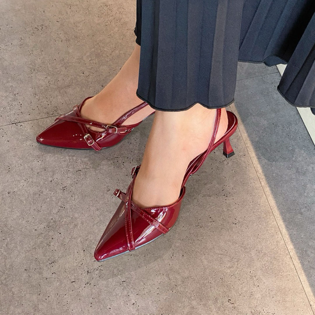 Alexandra Cross Heels – Sensation Footwear