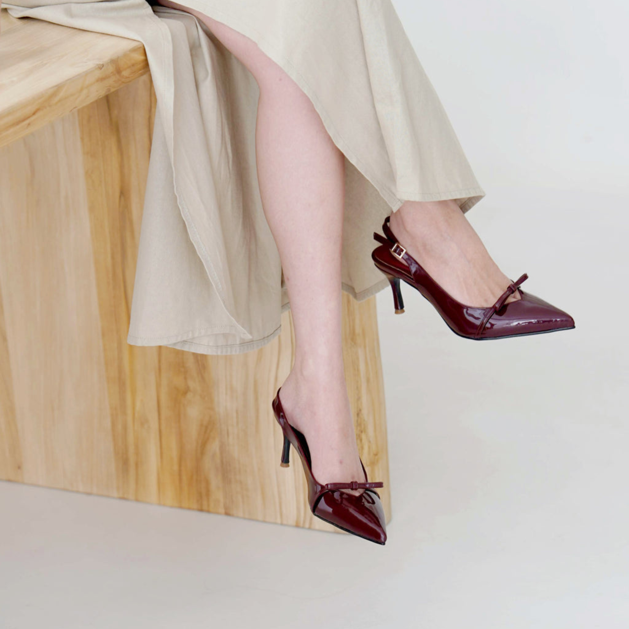 The Celine Heels- Cherry Red – Sensation Footwear